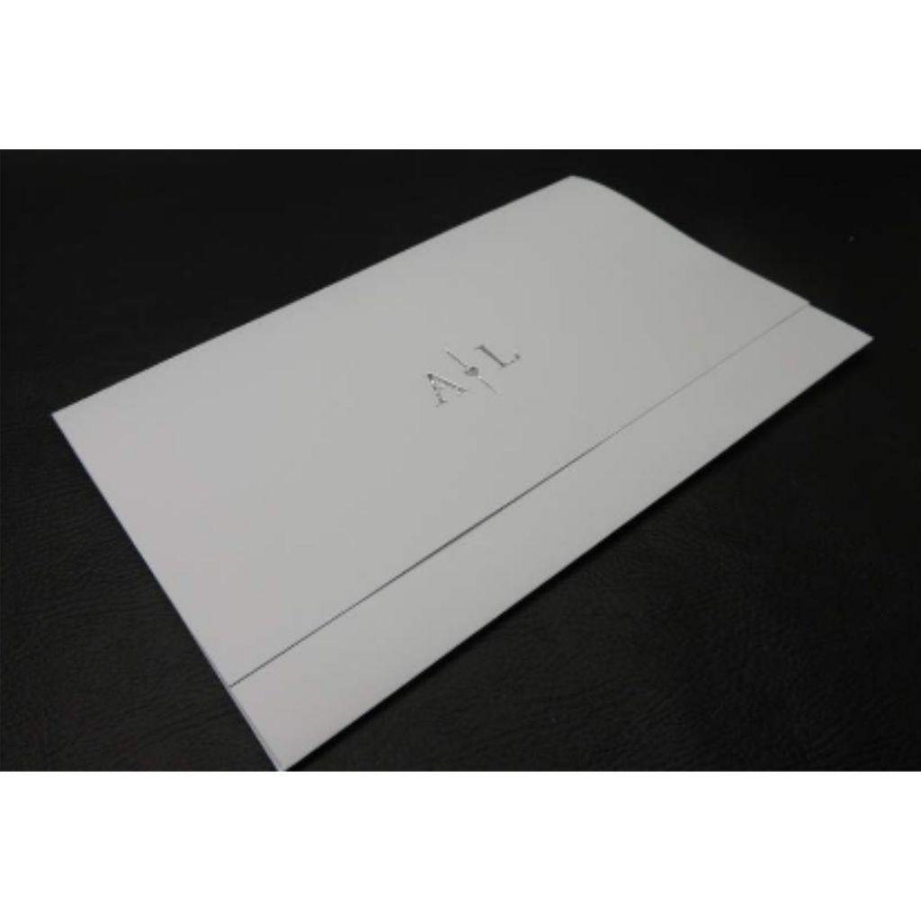100 envelopes branco liso - sem texto - com iniciais em hot stamping ...