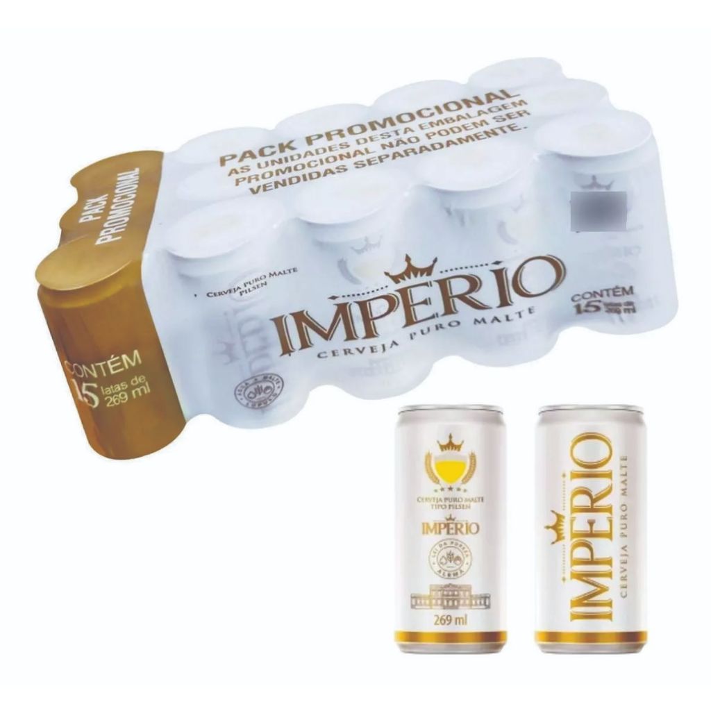 Cerveja Imperio Pilsen 269ml Pack 15 Latas | Shopee Brasil
