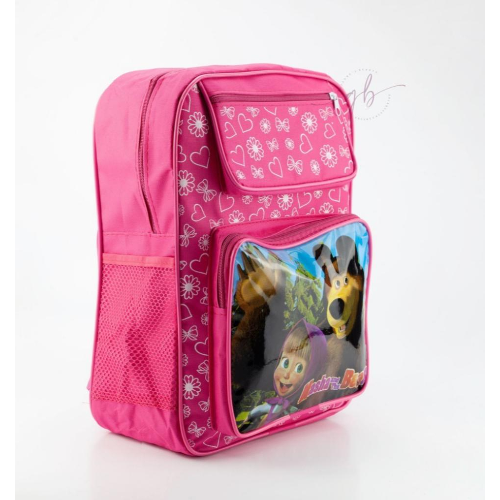 Mochila Escolar Infantil Menina Grande Masha Material Escolar ...
