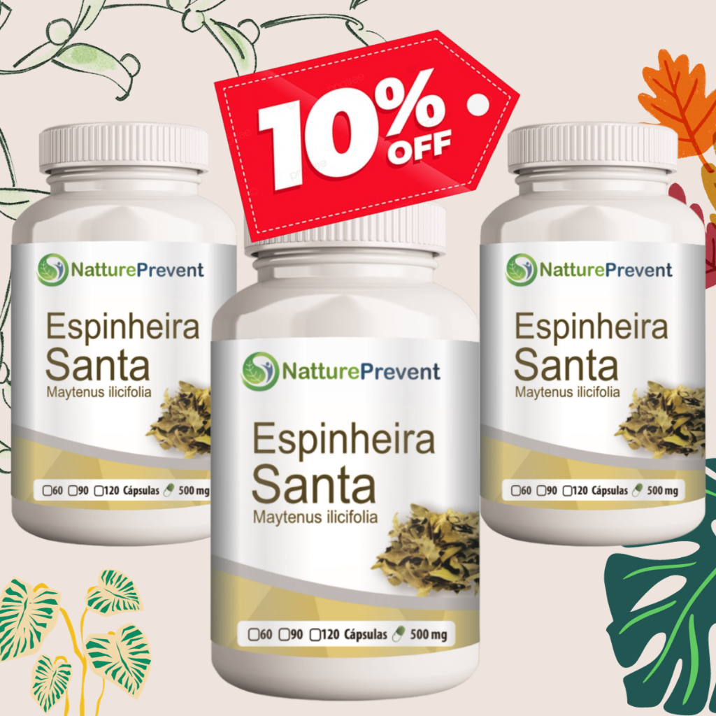 KIT 3x Espinheira Santa 60 / 90 / 120 Cápsulas de 500mg Suplemento alimentar | Shopee Brasil
