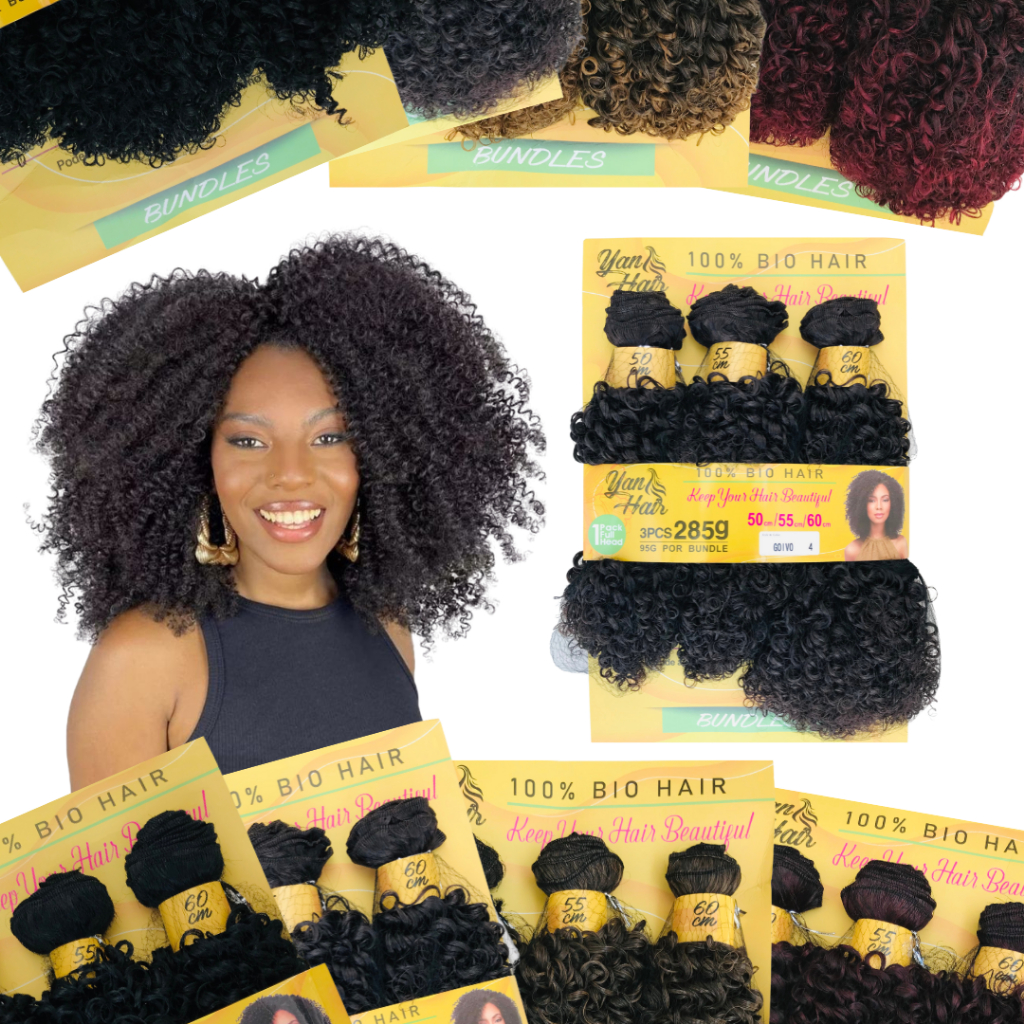 Cabelo 100% Bio Hair Modelo Goivo Cacheado Yan Hair 285gr | Shopee Brasil