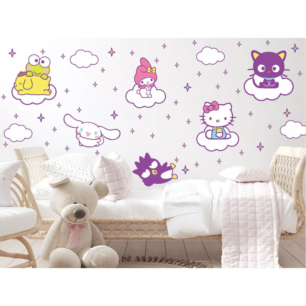 Adesivo de Parede Turma da Hello Kitty Cute Baby | Shopee Brasil
