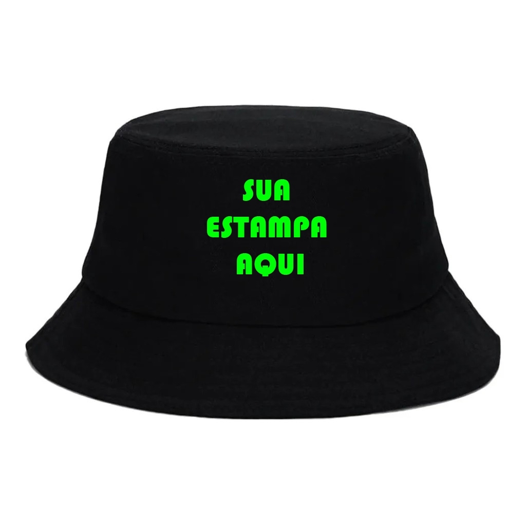 chapeu bucket personalizado Sua logo Escolha a Estampa | Shopee Brasil