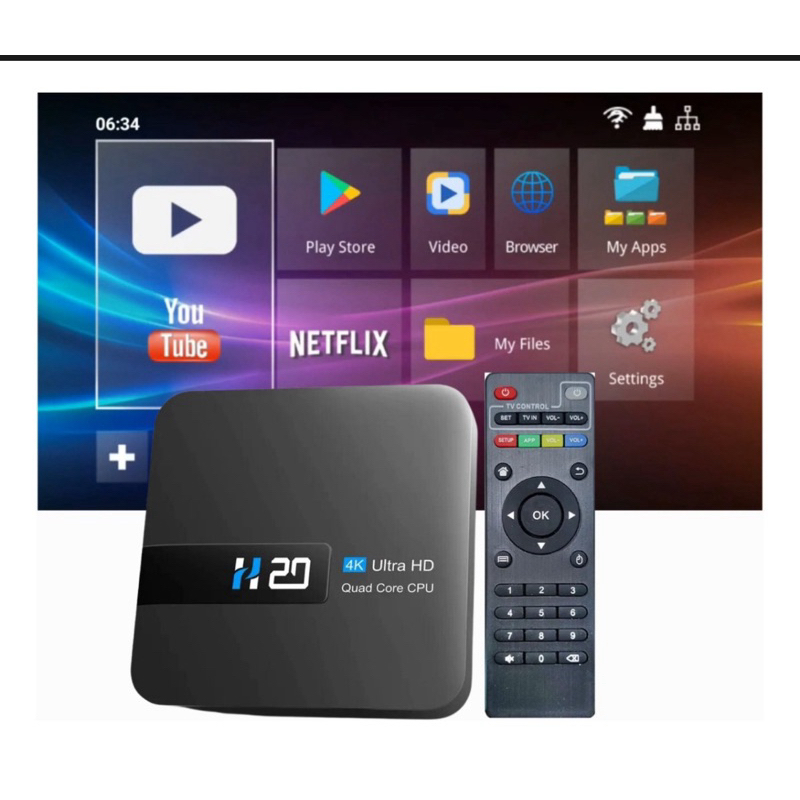 Tv Box Android H20, Android 10, 1gb Ram , 16gb, 4k Hd + Teclado ...