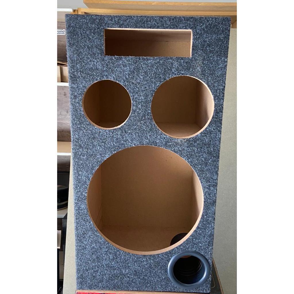 Caixa Bob Vazia P/Alto Falante de 10 (SubWoofer) + 1 Tweeter + 1 Driver + 1 Player C/ Duto de 3 ...