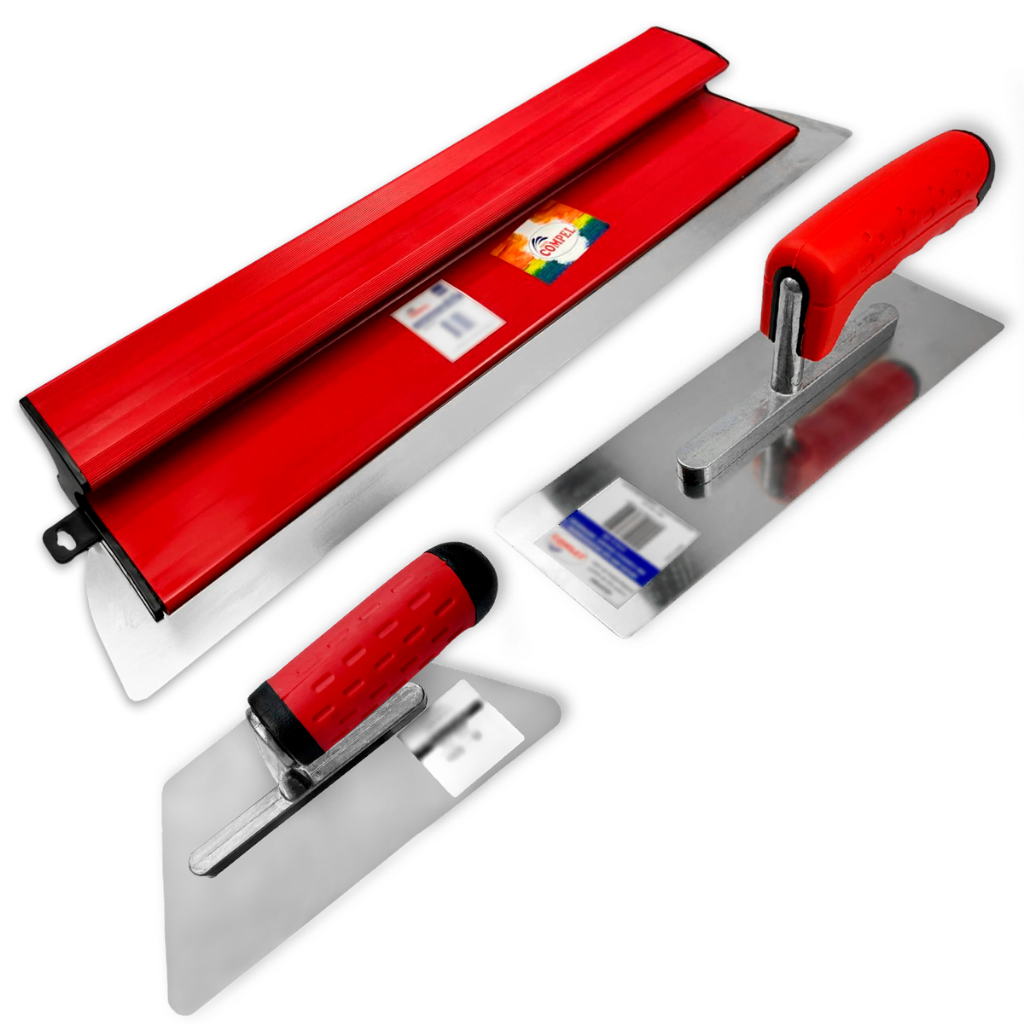 Desempenadeira Berox Aço Inox 60cm Compel, Trapézio, Lisa Para Efeitos ...