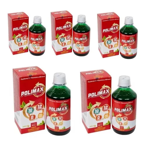 Kit Com 5 Polimax Líquido 500ml Cada Natubio | Shopee Brasil