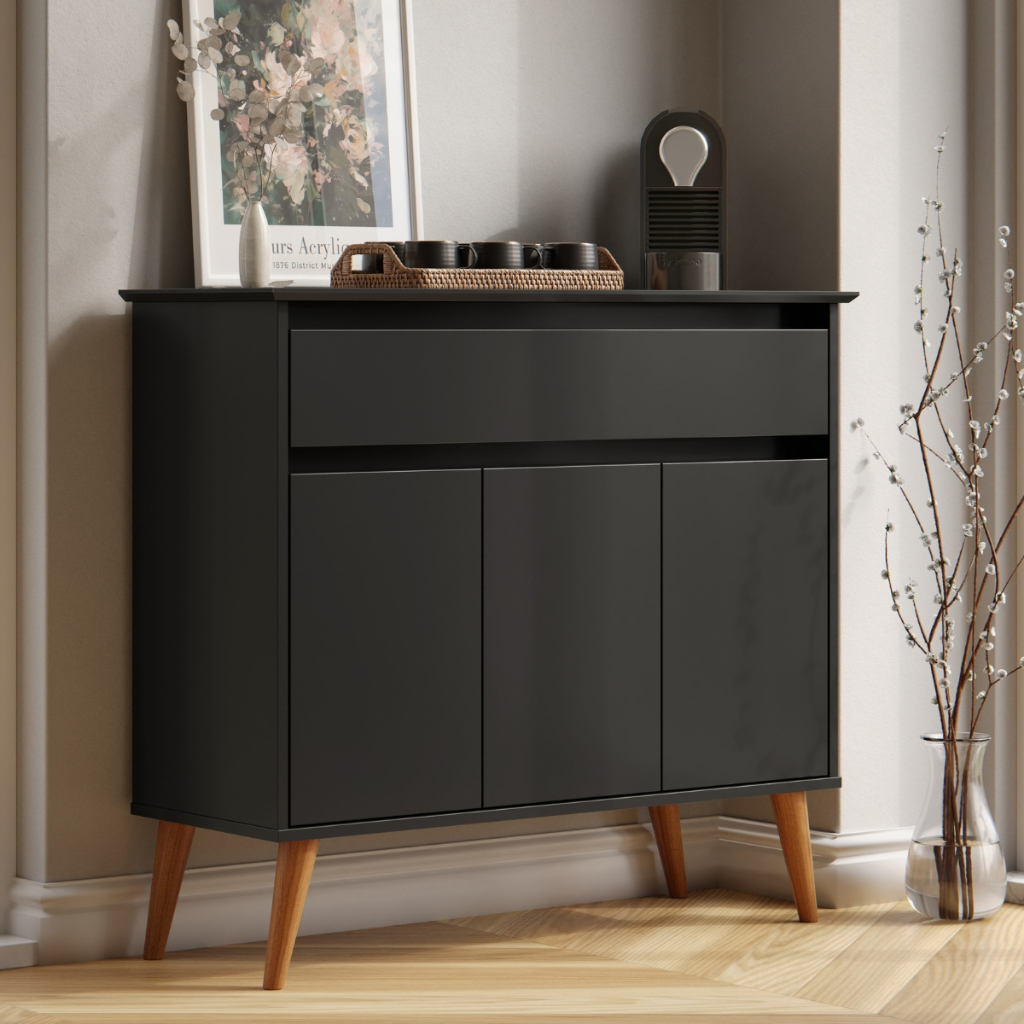 Aparador Buffet Multiuso Organizador Zeus EJ com Gaveta - 4 Cores | Shopee Brasil