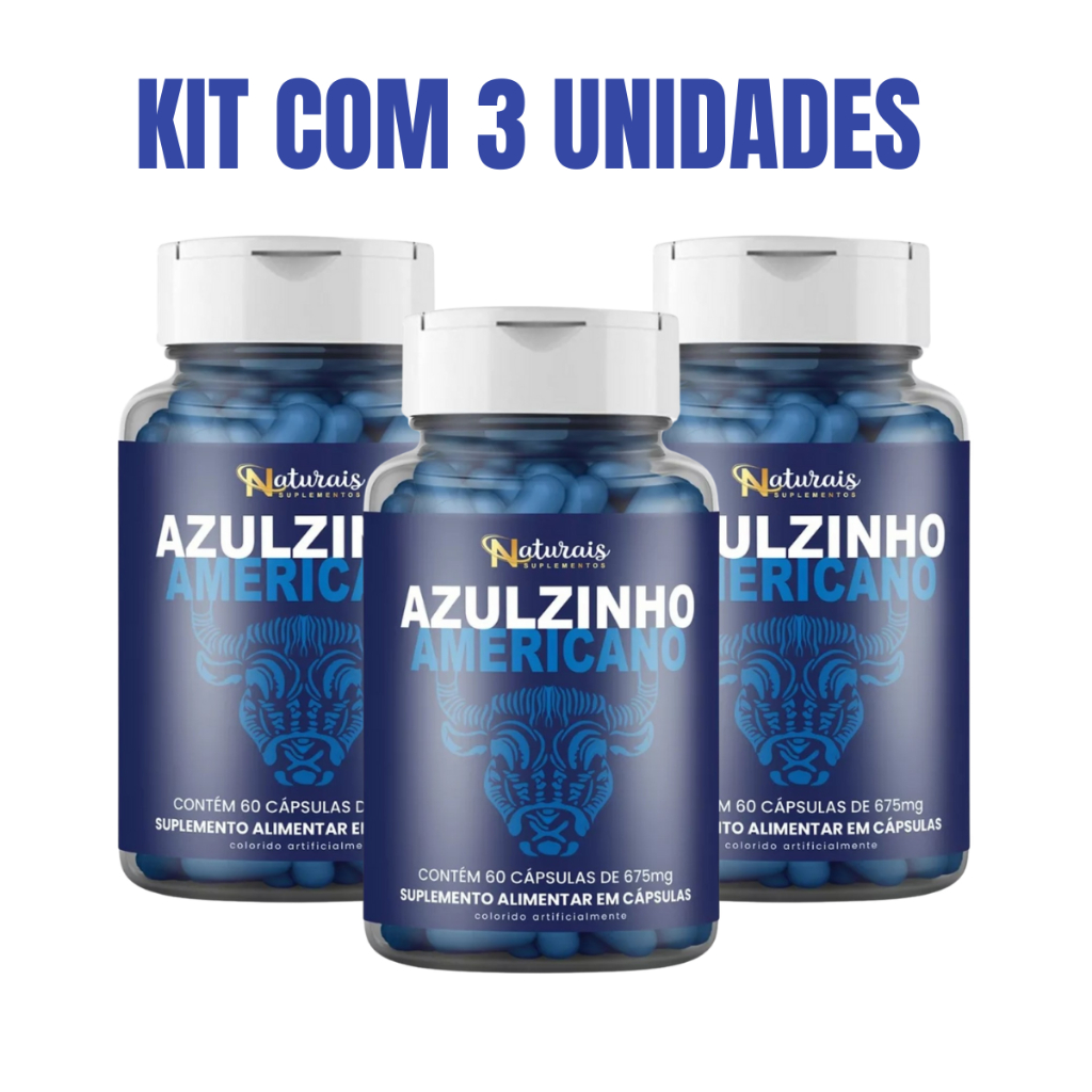 Azulzinho Americano 30 Cápsulas Kit Com 3 unidades | Shopee Brasil
