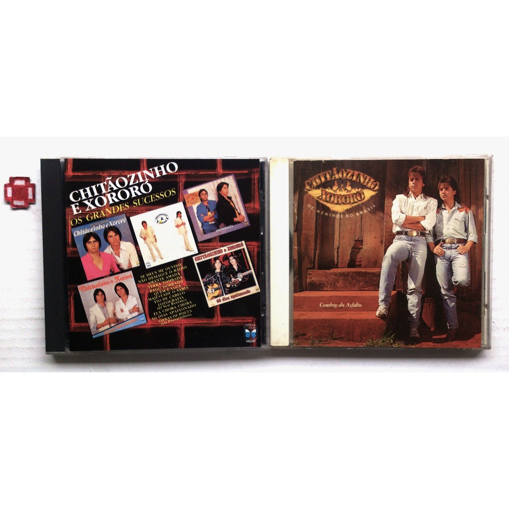 Cd Chitãozinho e Xororó - Grandes Sucessos + Cowboy do Asfalto = 2 Cds | Shopee Brasil