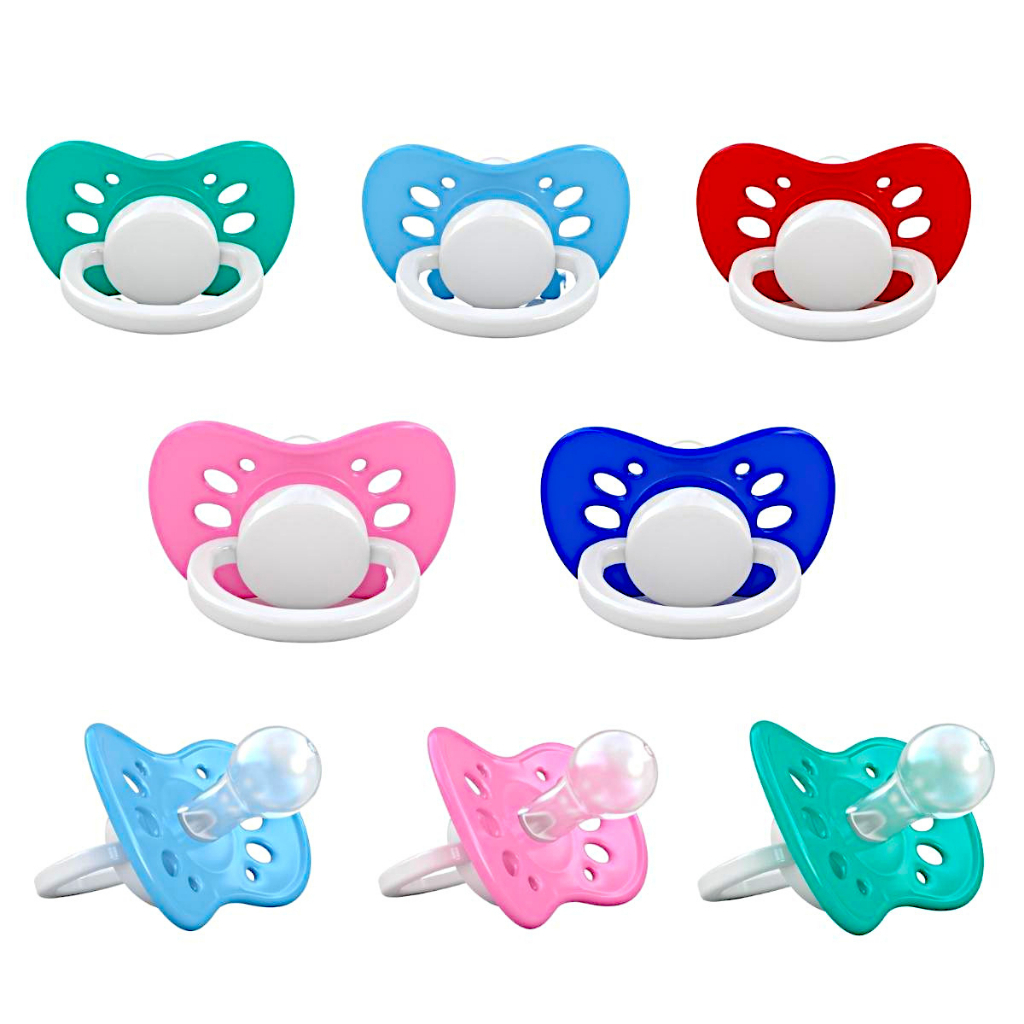 Kit c/3 Chupeta Bico de Silicone Redondo Bebê Ventilada Premium ...