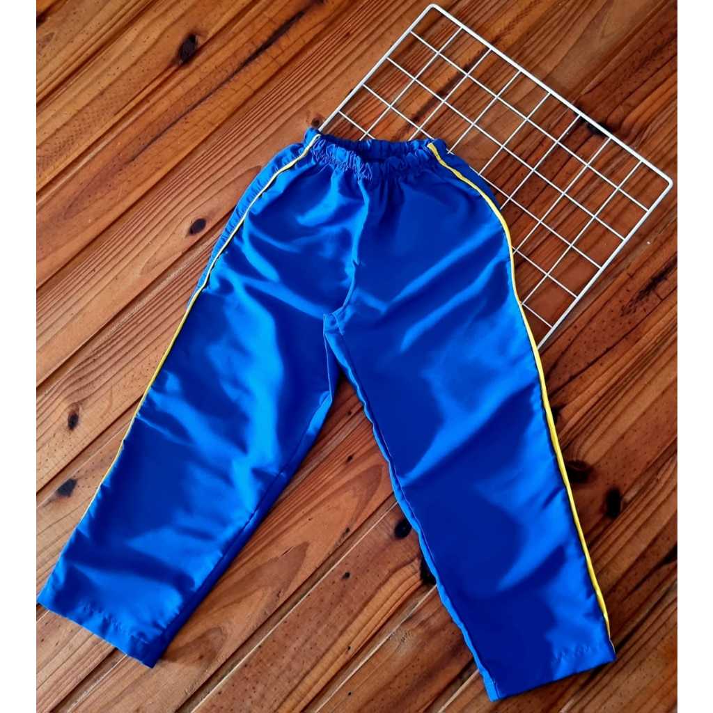 Calça Tactel Escolar azul royal sem forro e forrada com malha pv ...