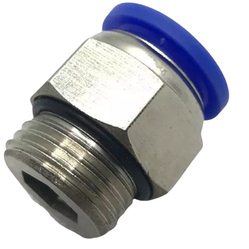 Kit 10 Conexão Pneumática Instantânea - Reta macho - Conector Acoplador Engate rápido Rosca BSP ...