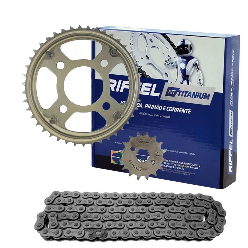 Kit Relação Titan 150 Fan 150 serve Titan Fan 160 Aço 1045 Sem Retentor ...