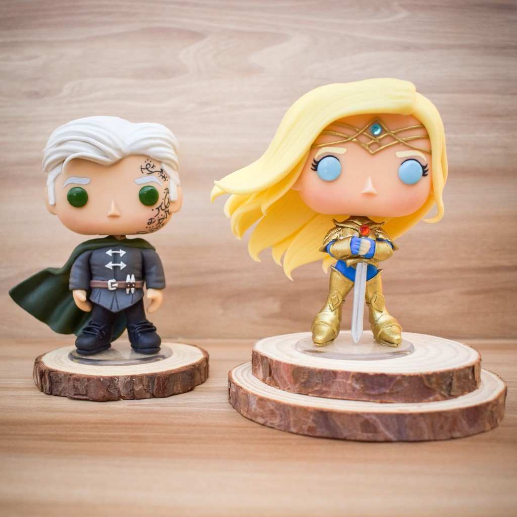 Kit funko pop personalizado em biscuit Aelin Ashryver Galathynius e ...