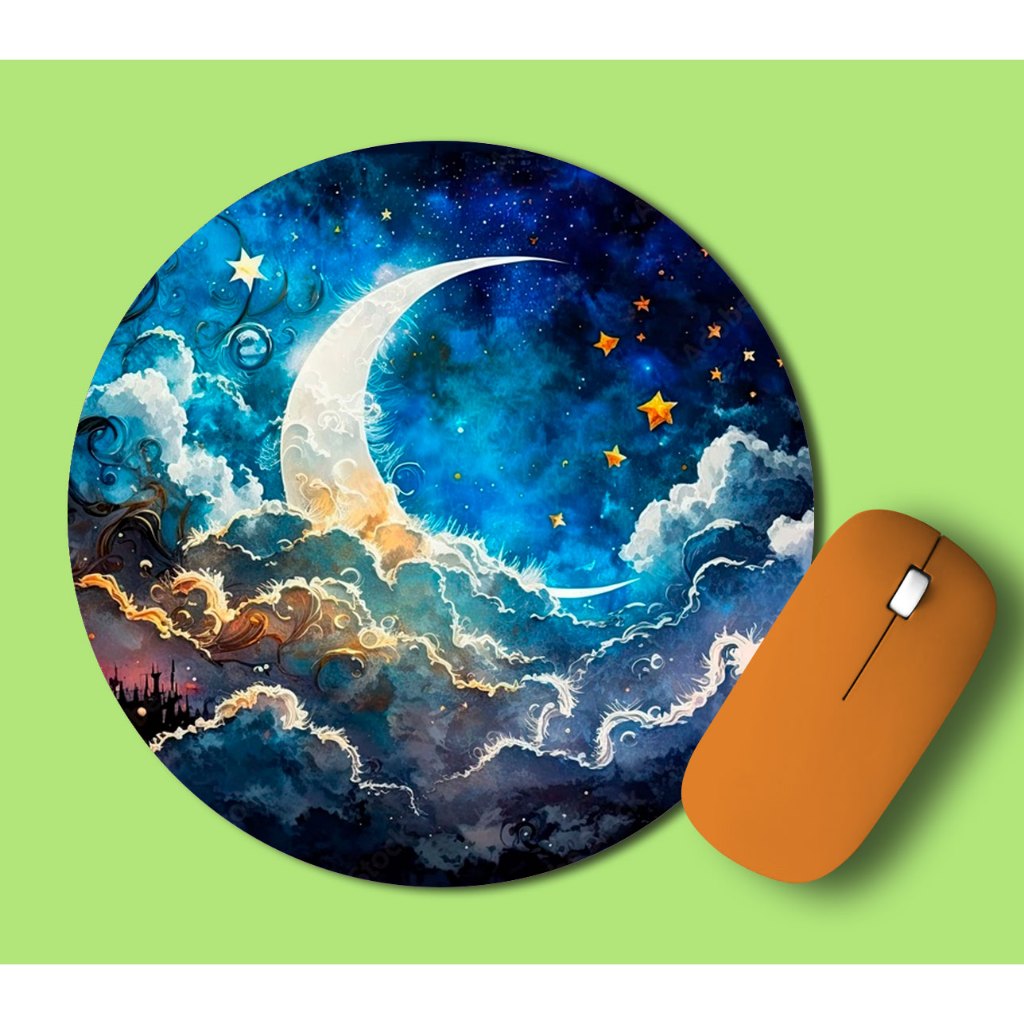 Mouse Pad Redondo Lua | Shopee Brasil