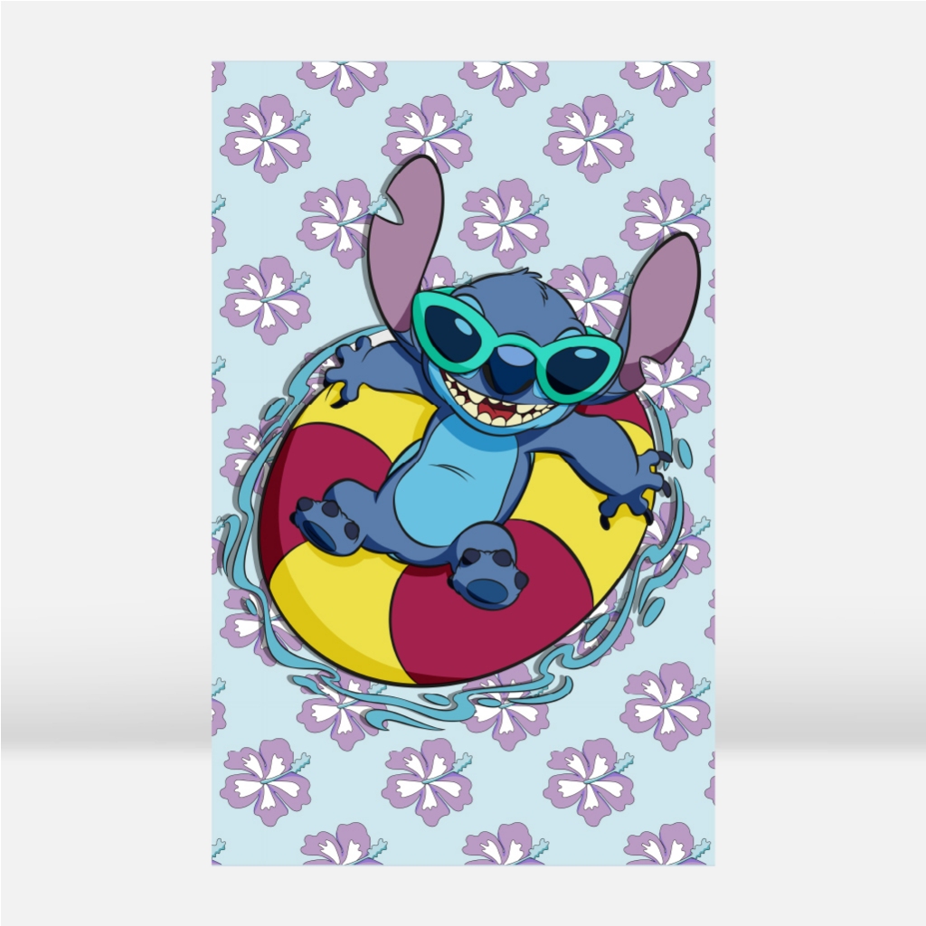 Painel De Festa Lateral Sublimado Em Tecido Tema Lilo & Stitch Disney ...