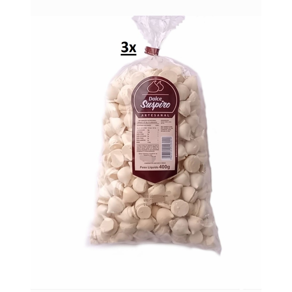 Suspiro Artesanal Tradicional - 1,200 kg - ( 750 unidades) | Shopee Brasil
