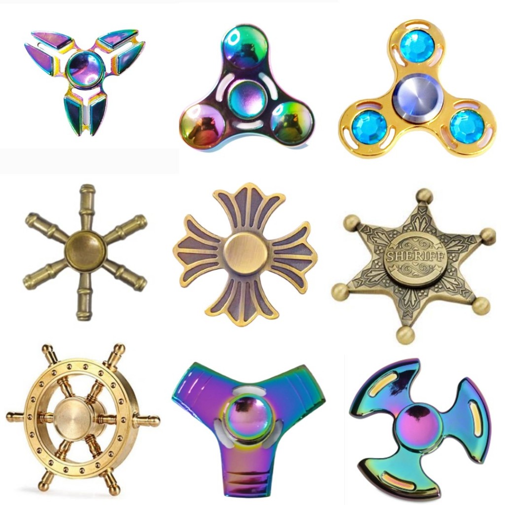 Fidget Hand Spinner Metal Anti Stress Multicolorido Dos Raros ...