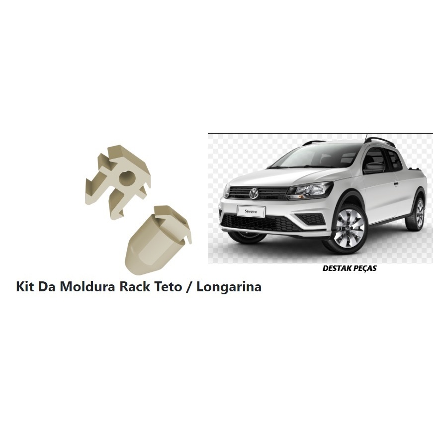 kit grampos fixação MOLDURA RACK TETO / LONGARINA VOLKSWAGEN ...