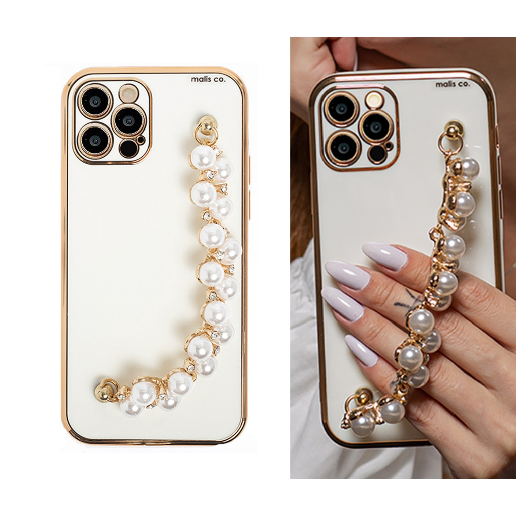 Capinha Para iPhone 12/13 PRO MAX Silicone Metalizado Luxo Corrente ...