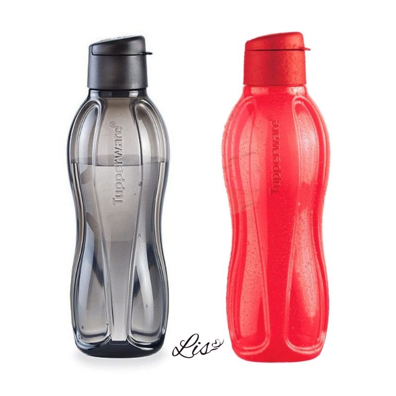 Eco Tupper Garrafa 1 Litro Tupperware Preta - Morango - Chumbo | Shopee ...