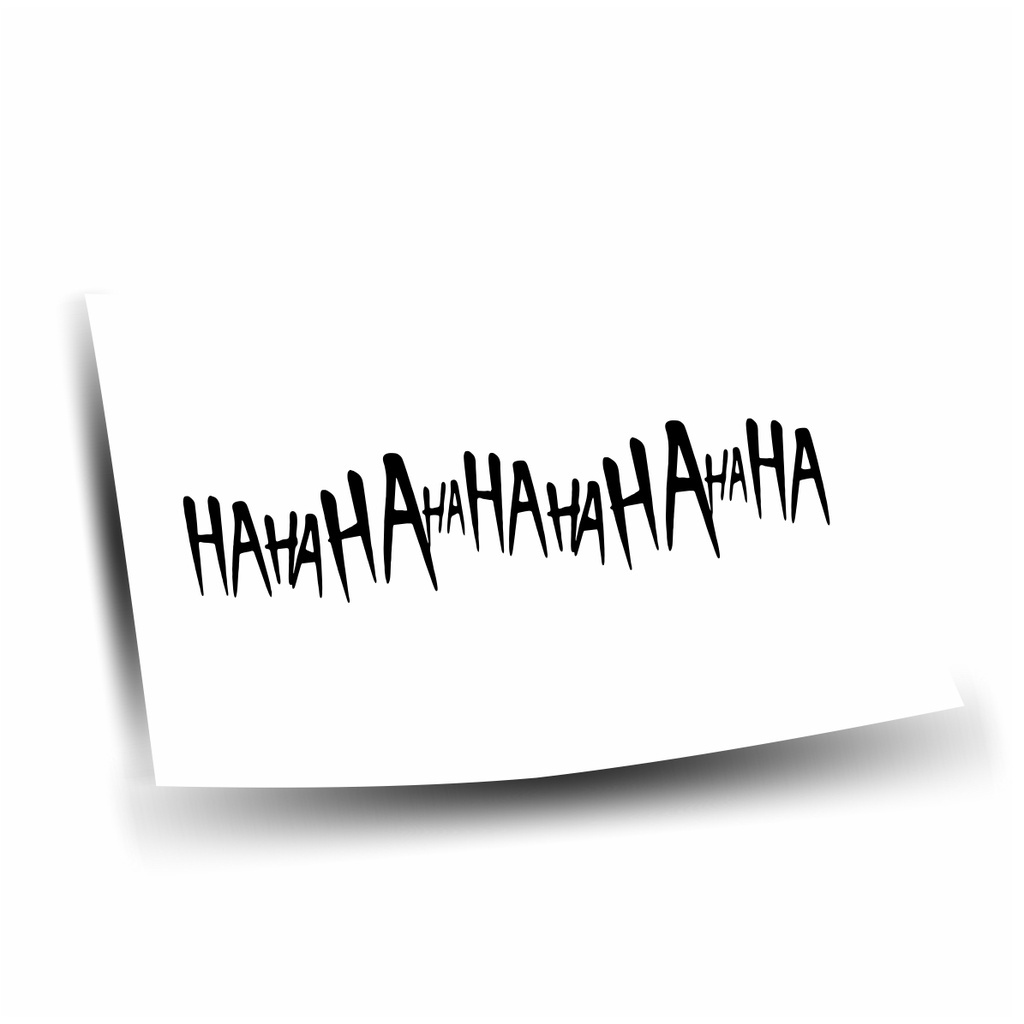 Adesivo Risada Coringa Haha Haha para Moto Paralama Tanque Carro ...