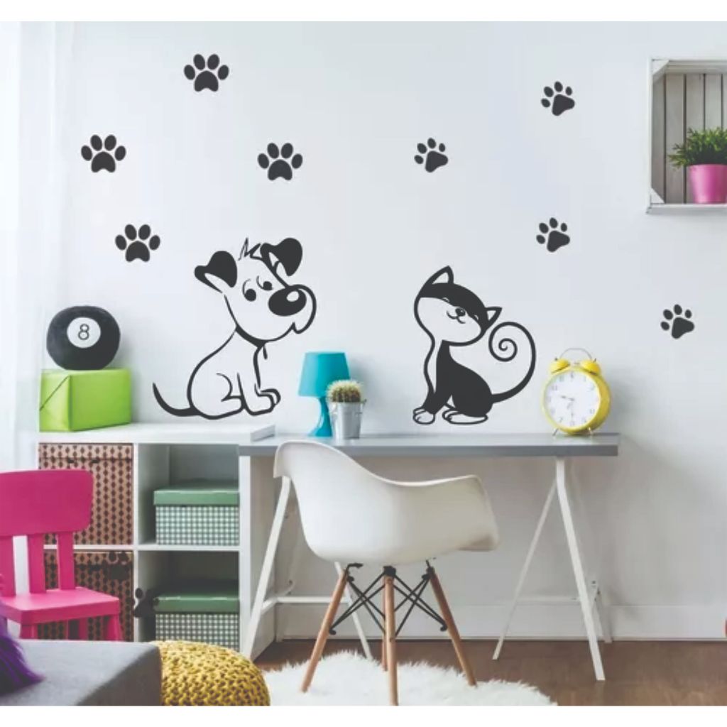 Adesivo De Pet Shop Gato E Cachorro 24 Patas Patinhas | Shopee Brasil