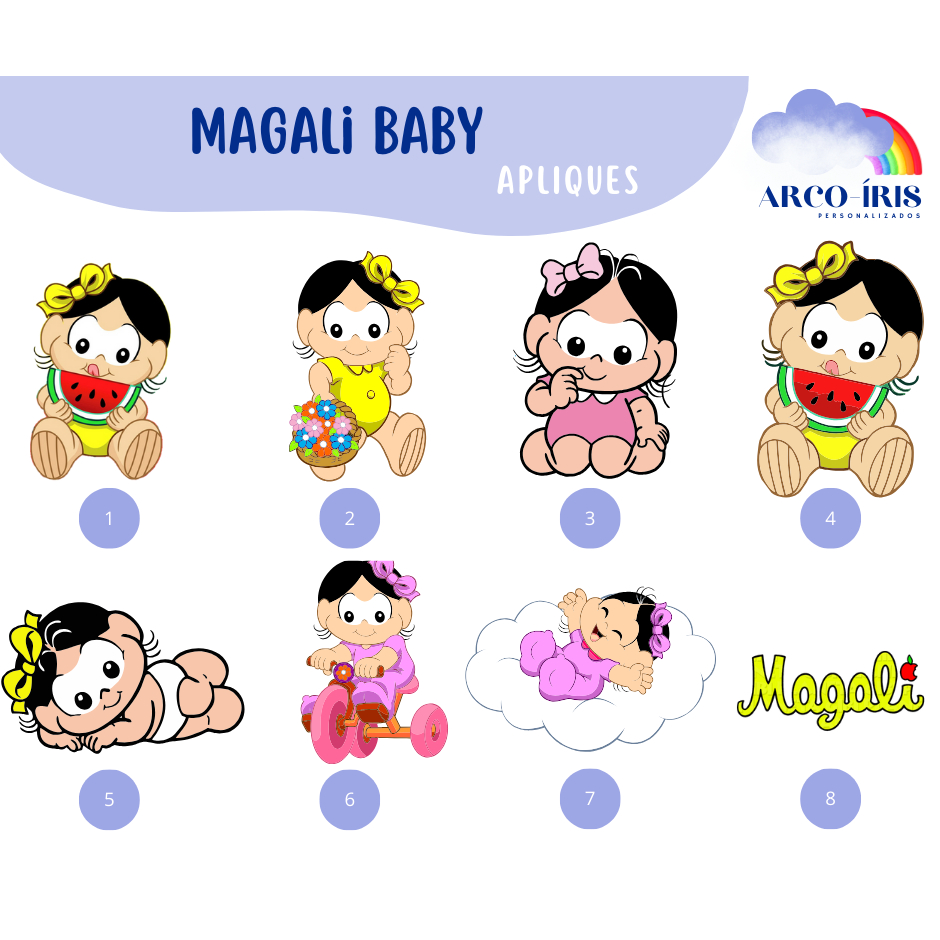 Aplique/Tag Personalizada para Lembrancinha: Tema Magali Baby | Shopee ...