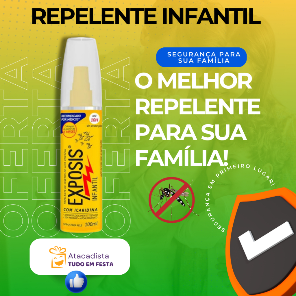 Repelente Infantil Exposis Spray 100ml Mosquitos Insetos | Shopee Brasil