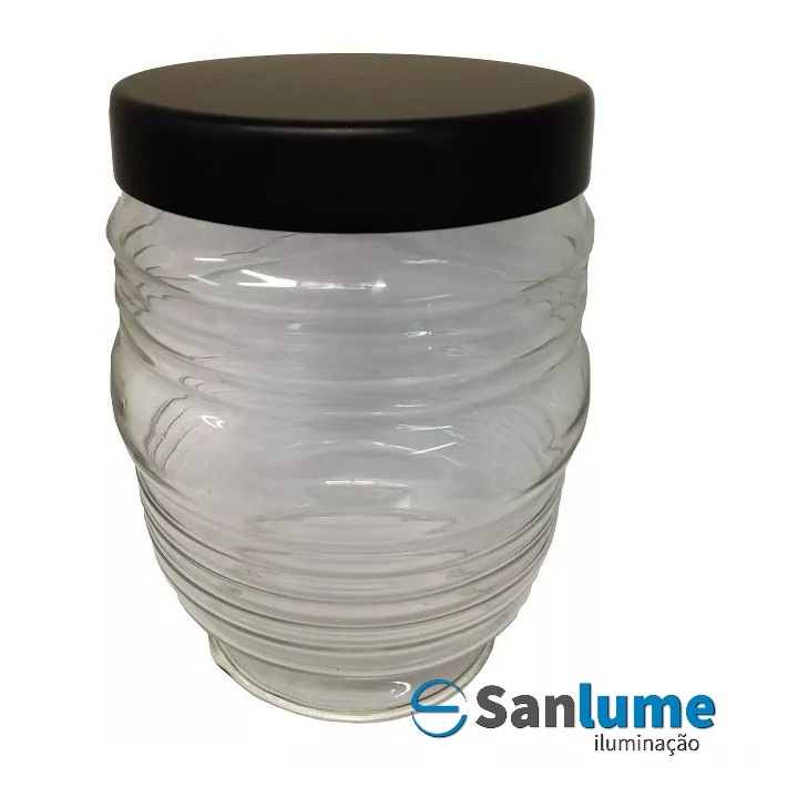 Vidro Timoneiro / Sinaleiro Tampa Preta para Balizador de Jardim Boca 8 ...