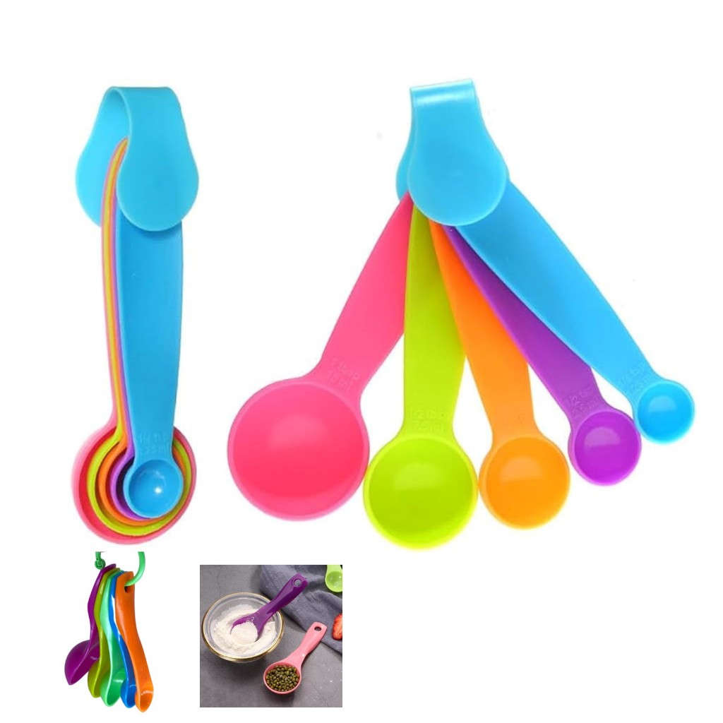 KIT C/5 Colheres Medidoras Culinária Tamanhos Diferentes Artigo de ...