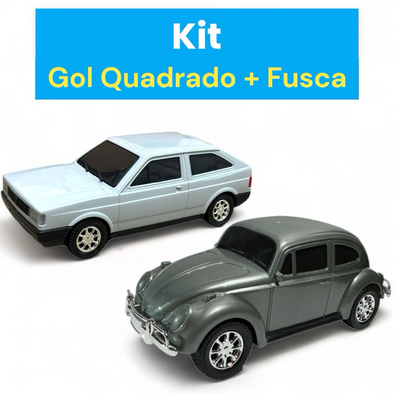 Kit Miniatura Fusca Gol Quadrado Lançamento Diverplas | Shopee Brasil