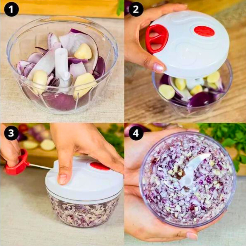 Mini Processador Triturador Tamanho Médio - 400ml - 3 Lâminas - Moedor Quality House | Shopee Brasil