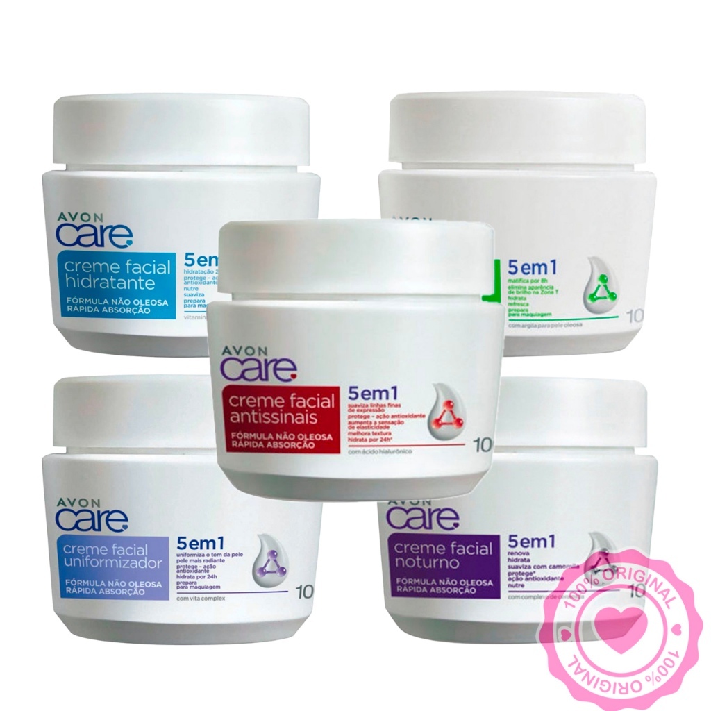 Creme Facial avon care 5 em 1 - 100 g | Shopee Brasil