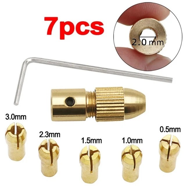 Mini Mandril Acoplável Mandril Para Motor Kit 7 Pçs Escolha Seu Modelo ...