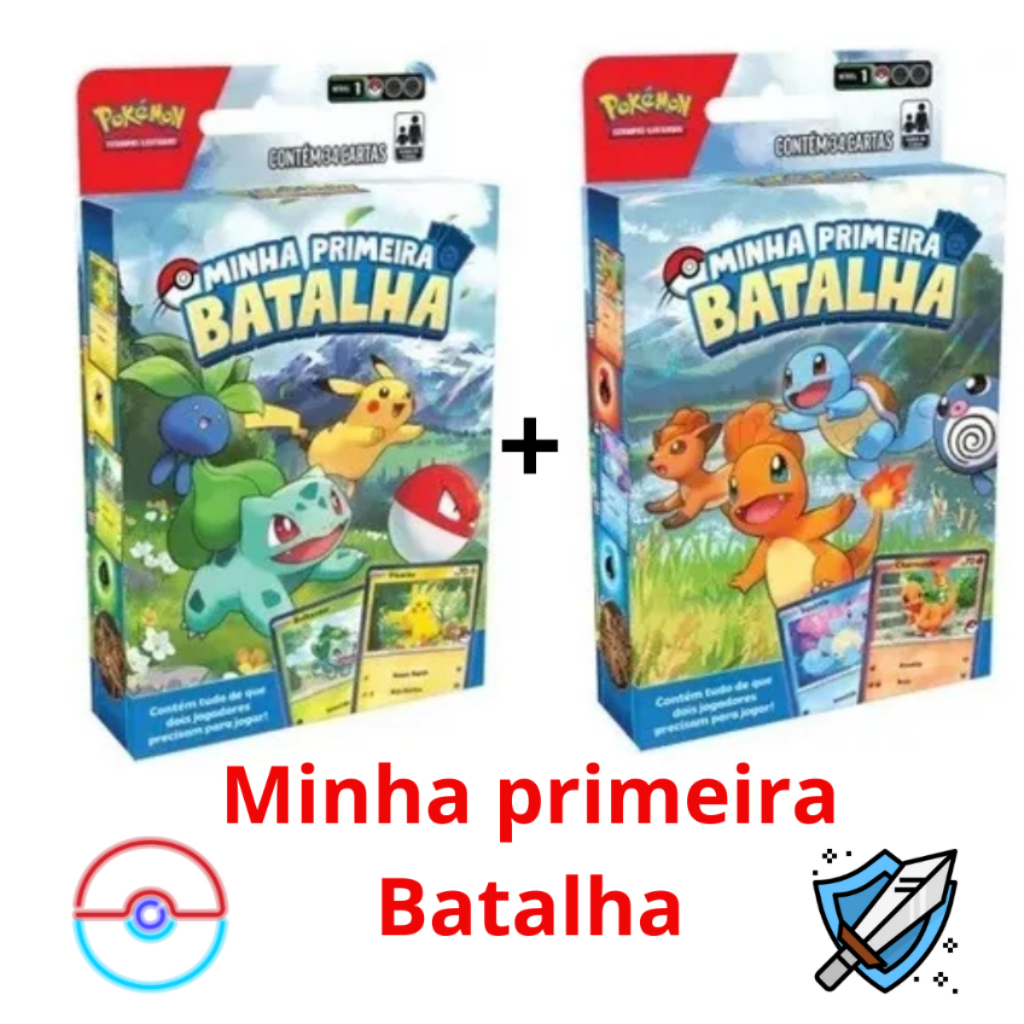 2 Deck Minha Primeira Batalha Pokémon Nível 1 Com 34 Cartas Cada ...