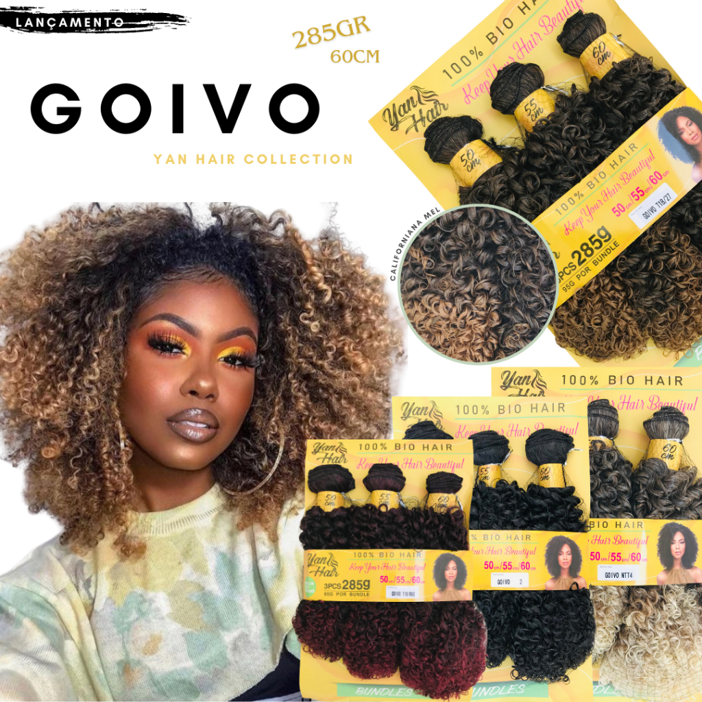 Cabelo Cacheado 60cm Goivo Lançamento Yan Hair 285gr | Shopee Brasil