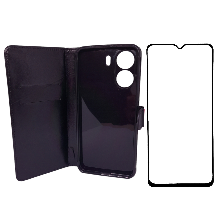 Capa Carteira Case Para Redmi 13C Flip + Película 3D | Shopee Brasil