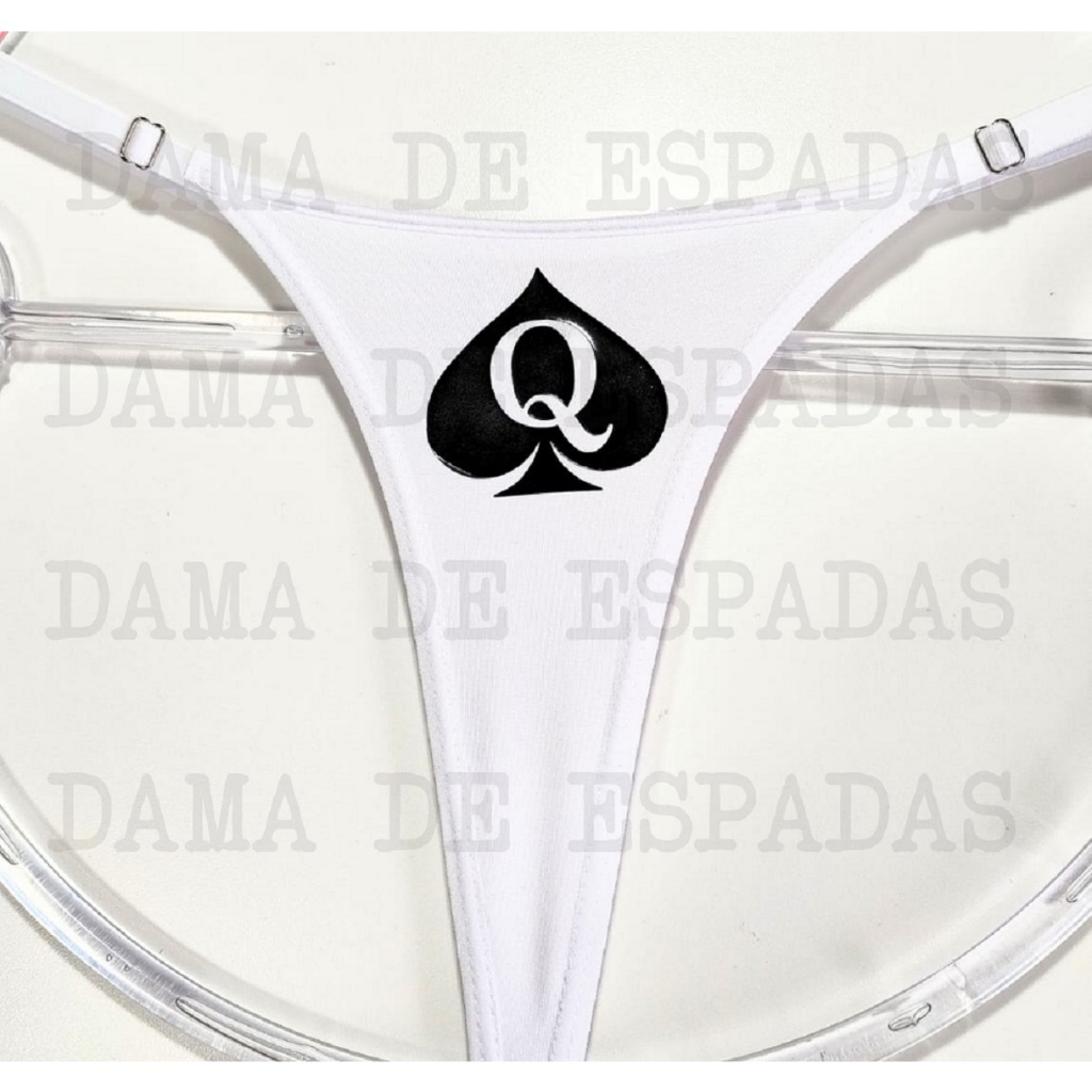Calcinha Fetiche Branca Hotwife Dama De Espadas Shopee Brasil