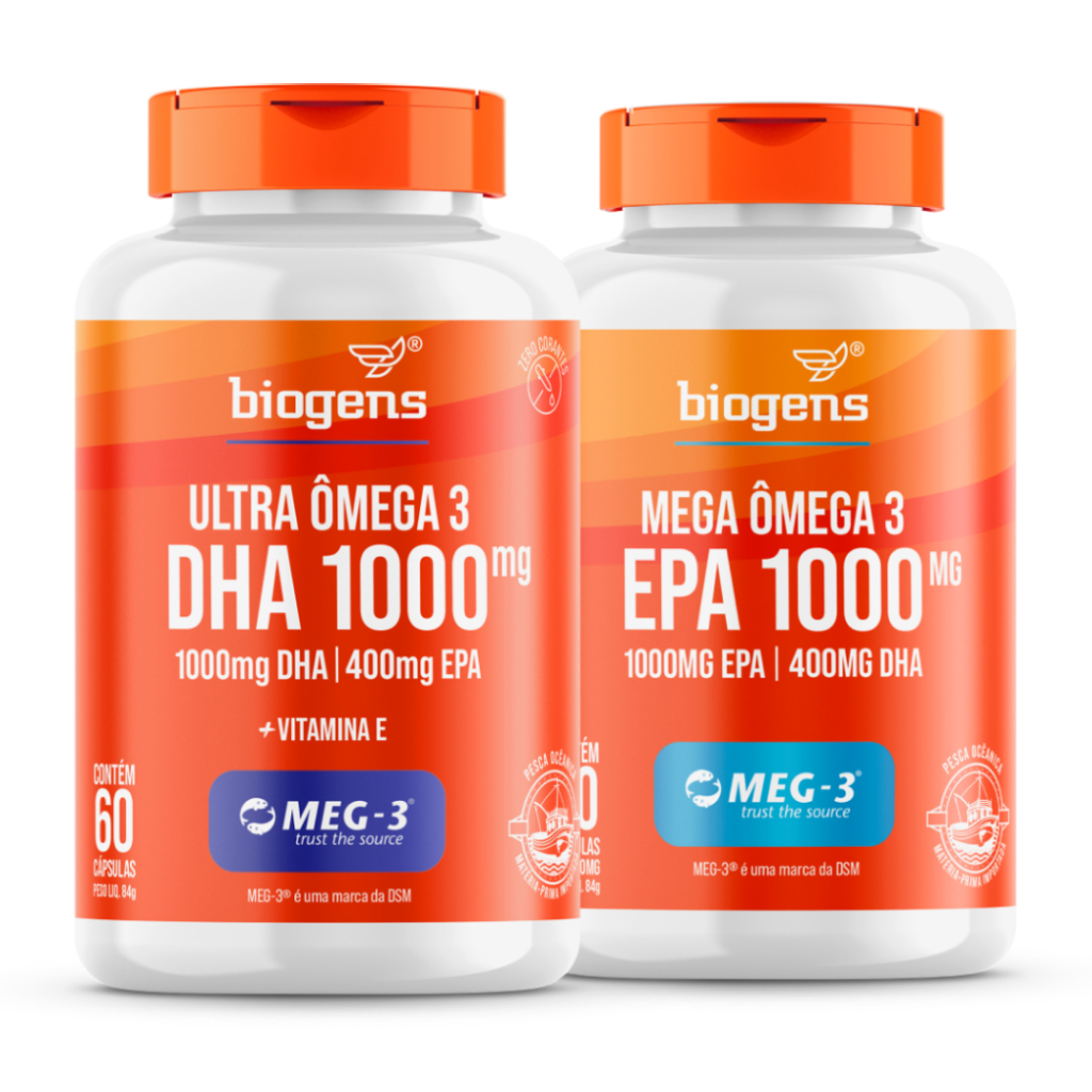 Kit Mega + Ultra Omega 3 Epa/dha 1000mg Cert.Meg-3 60caps Biogens | Shopee Brasil