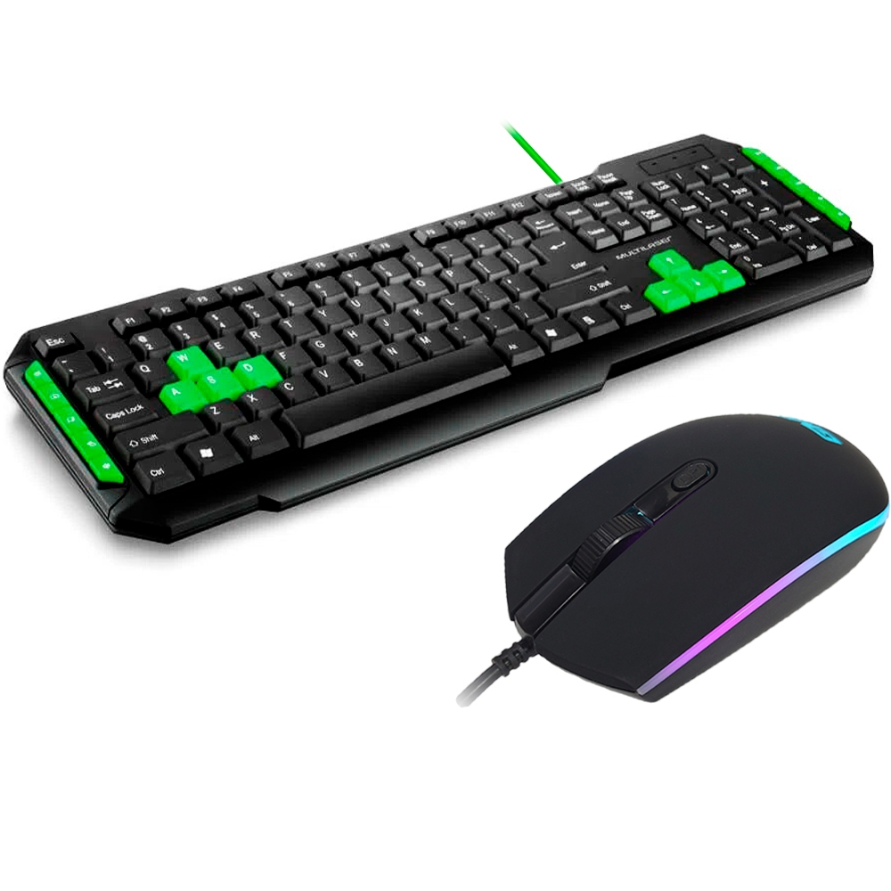 Kit Teclado E Mouse Basico Com Fio Usb Gamer Multilaser Multimídia ...