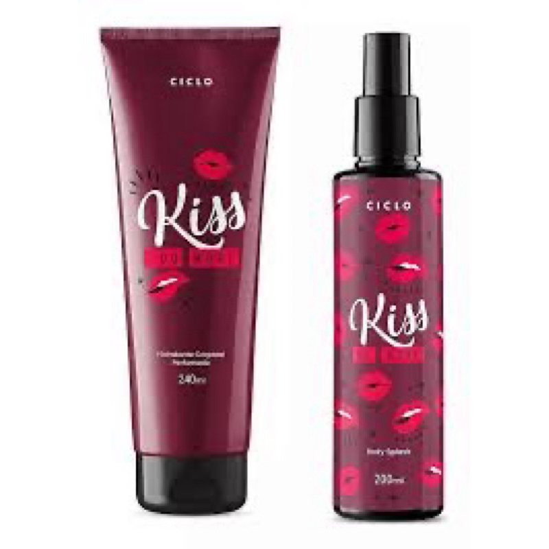 kit hidratante e body splash kiss you more ciclo | Shopee Brasil