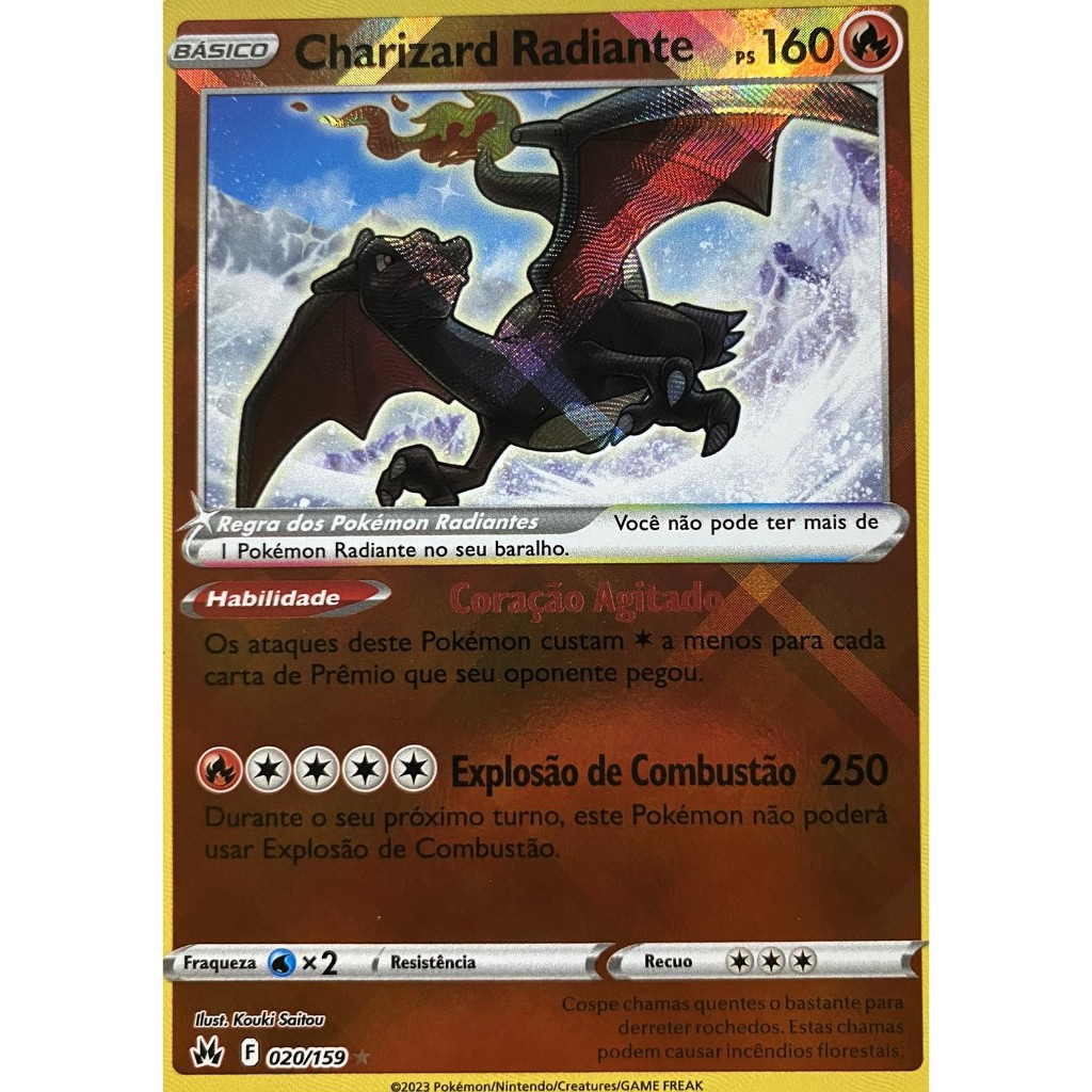 Carta Charizard Radiante Coleção Realeza Absoluta Pokemon TCG | Shopee ...
