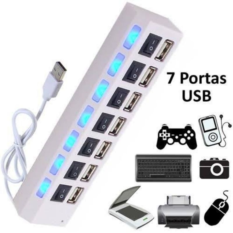 Hub Usb 7 entradas | Shopee Brasil