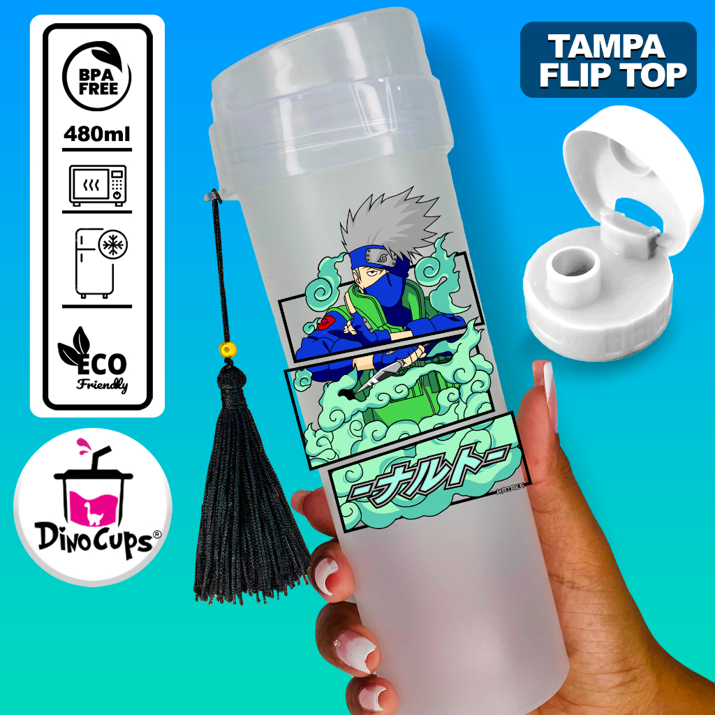 Garrafa Kakashi Sensei Hatake Naruto Escola Academia 480ml | Shopee Brasil