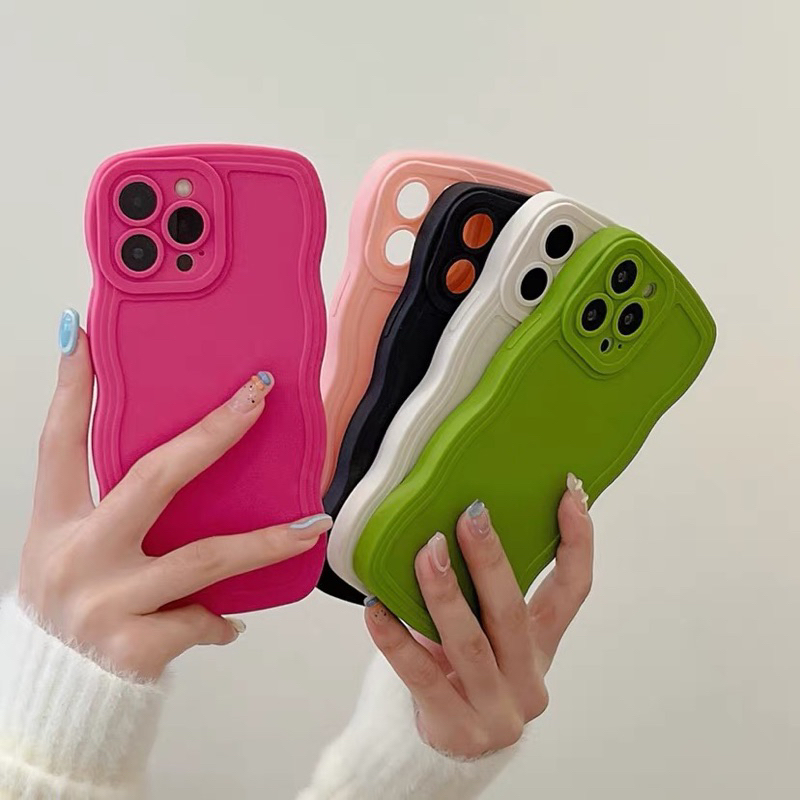 Capa De Celular Borda Ondulado Cor Pastel IPhone 11 12 13 14Plus Promax ...