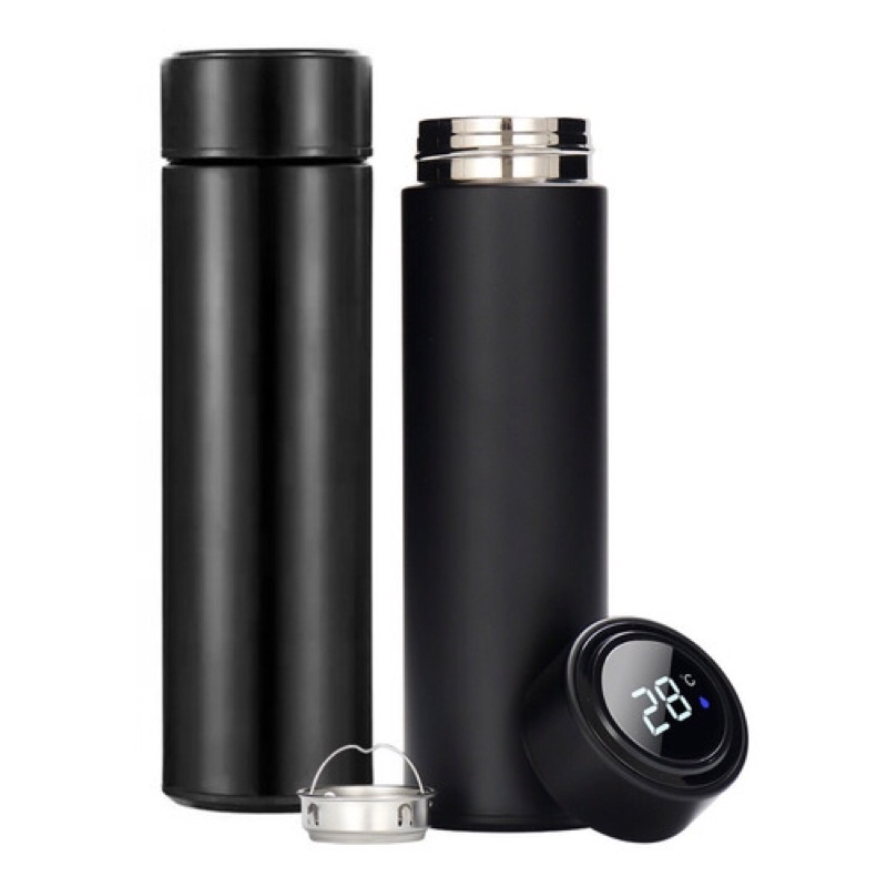 Garrafa Termica Inox Termometro Visor Led Tampa Vacuo 500ml | Shopee Brasil