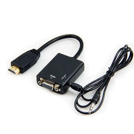 Cabo Adaptador Conversor HDMI para VGA com Saída P2 de Áudio cabo ...