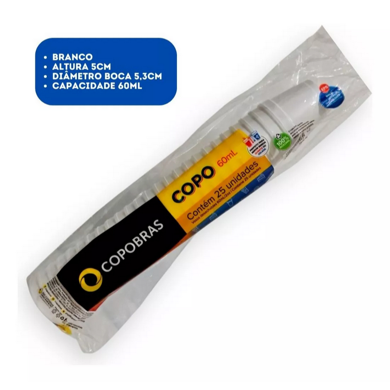 Copo Isopor Festas Junina 60 ml 100 Unidades Copobras | Shopee Brasil